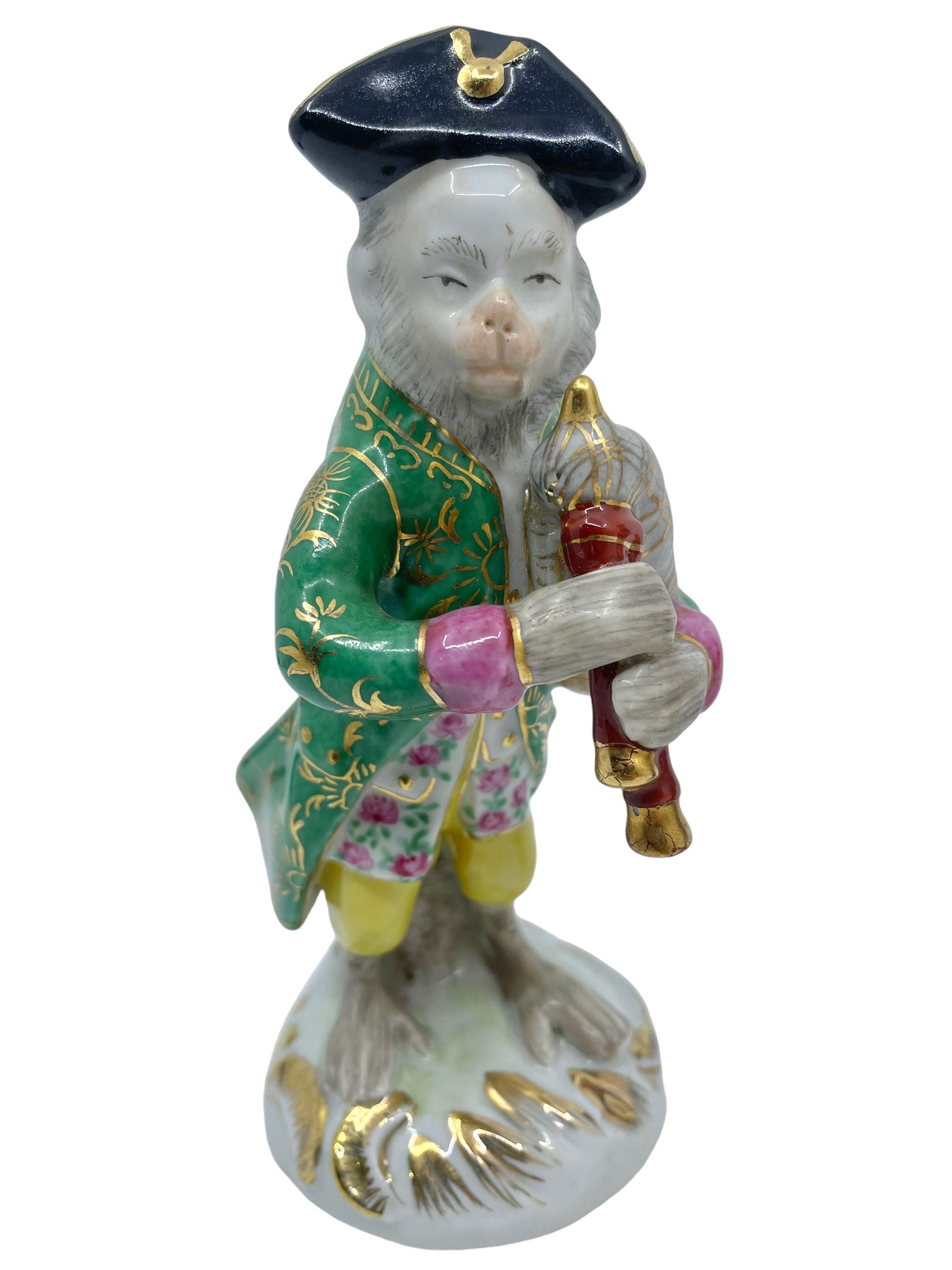 Antique Porcelain Musical Monkey Statues a Set of Two - Etsy