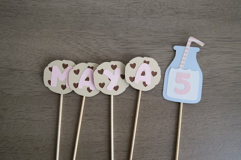Milk & Cookies Personalized Cake Topper Milk and Cookies Cake | Etsy