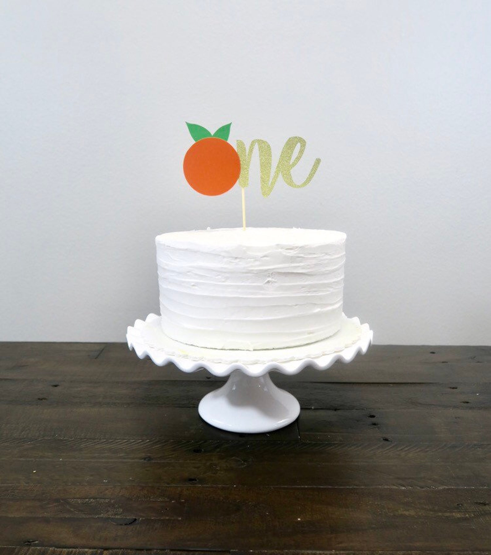 Orange ONE Cake Topper - Little Cutie Theme, Little Cutie First ...