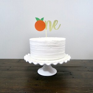 Orange ONE Cake Topper - Little Cutie Theme, Little Cutie First ...