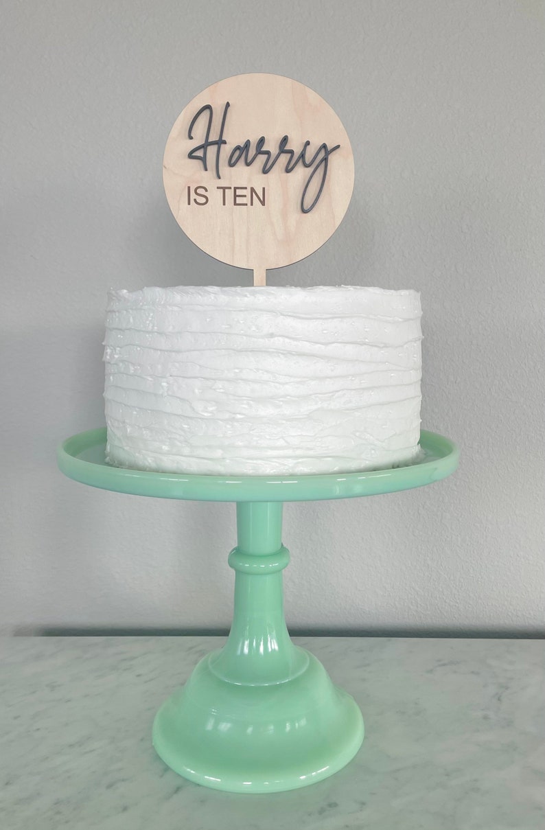 Personalized Name Cake Topper: Engraved Wood First Birthday - Etsy