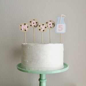 Milk & Cookies Personalized Cake Topper, Milk and Cookies Cake Topper ...