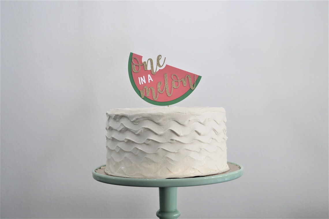 One in A Melon Cake Topper First Birthday First Birthday - Etsy