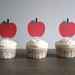 Apple Cupcake Toppers, Apple Birthday, Apple of Our Eye Theme, Apple ...