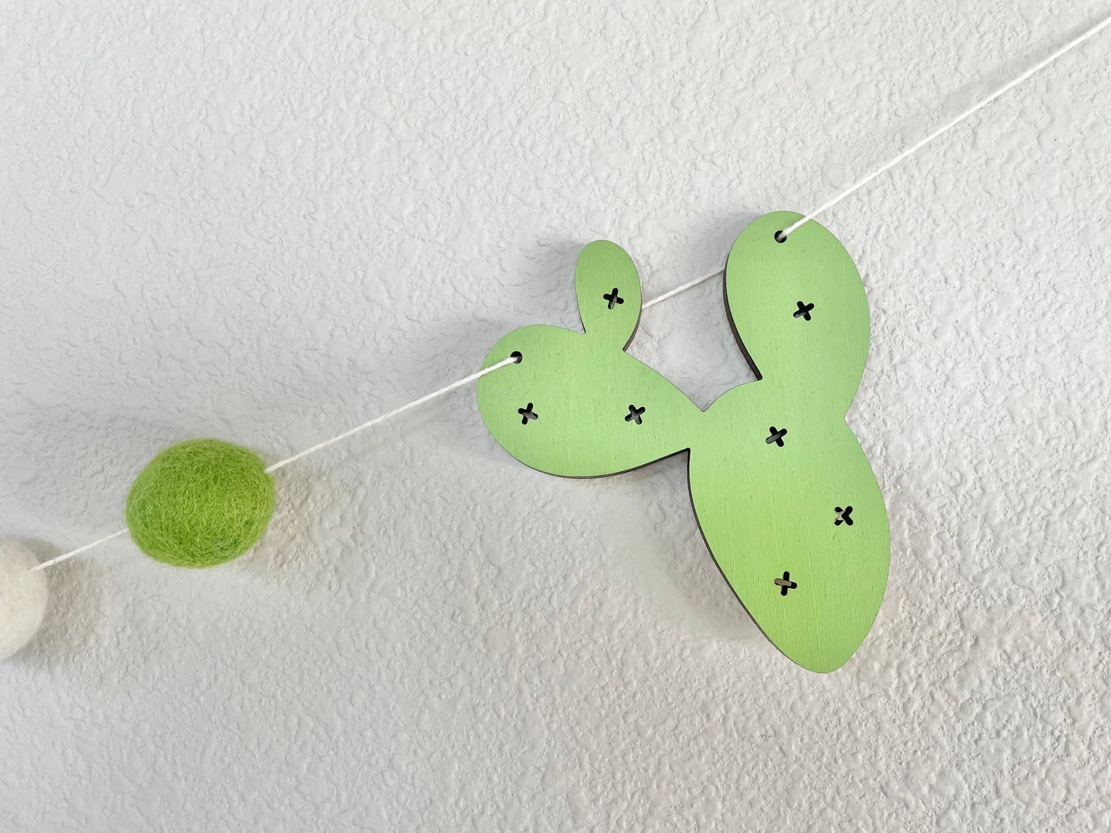 Cactus Wood Garland Cactus Party Decor Cactus Theme Decor - Etsy