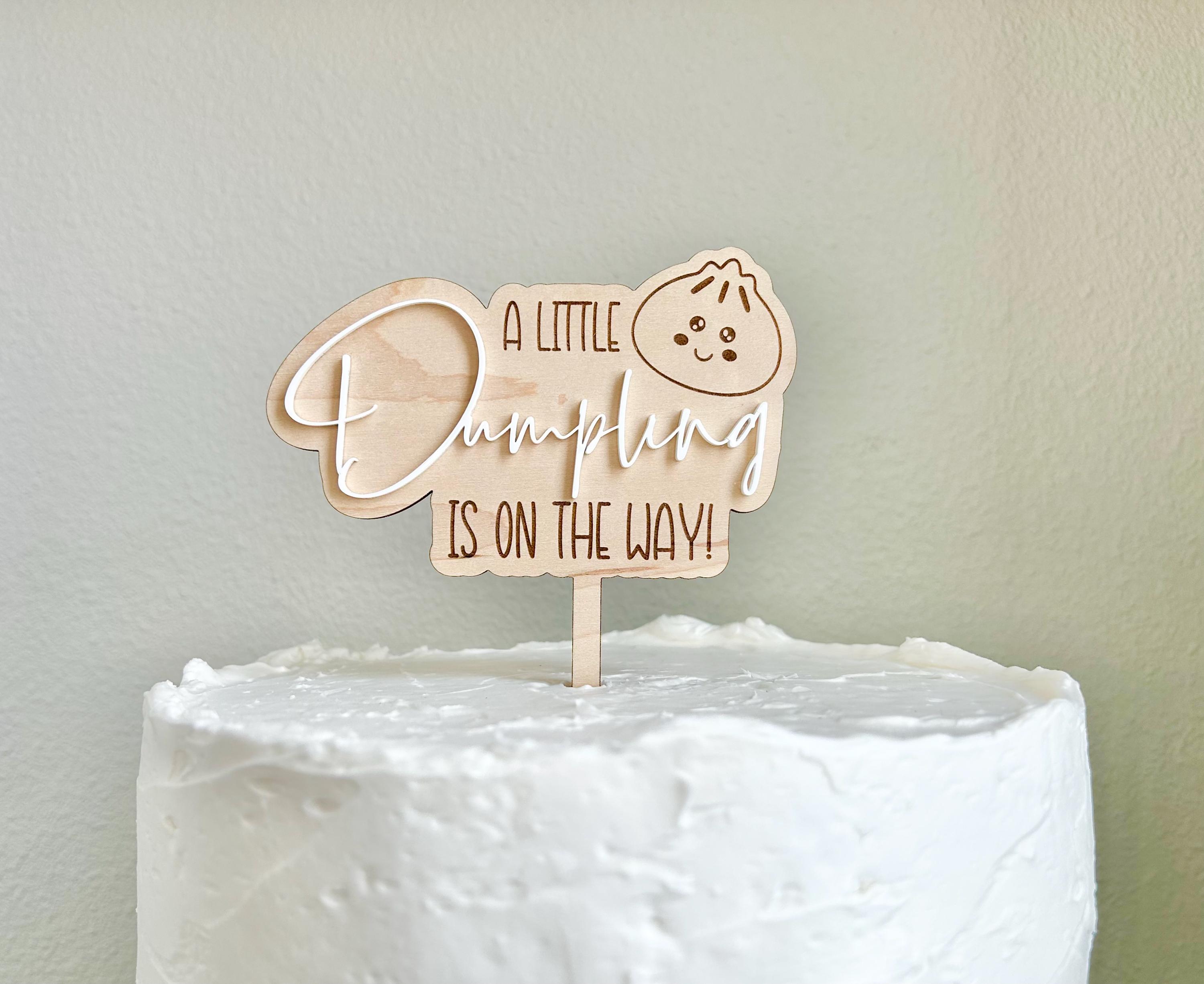 Little Dumpling Cake Topper - Bao Bun Baby Shower, Little Dumpling ...