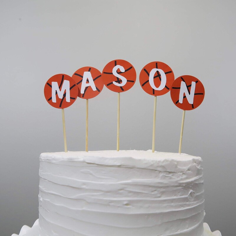 Basketball Cake Topper - Etsy