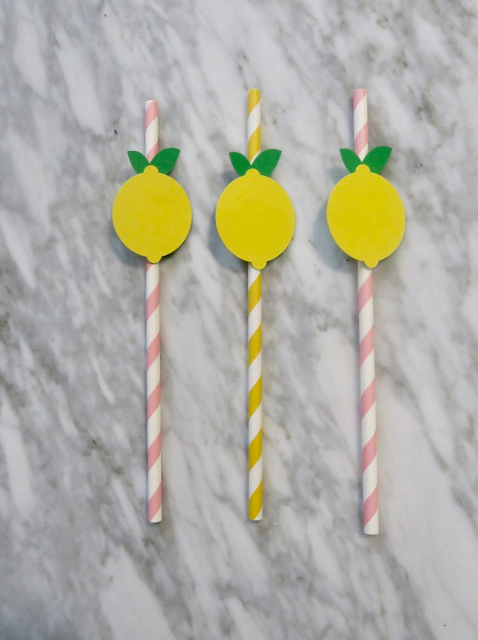 Lemon Party Straws: Lemonade Stand Decor - Etsy