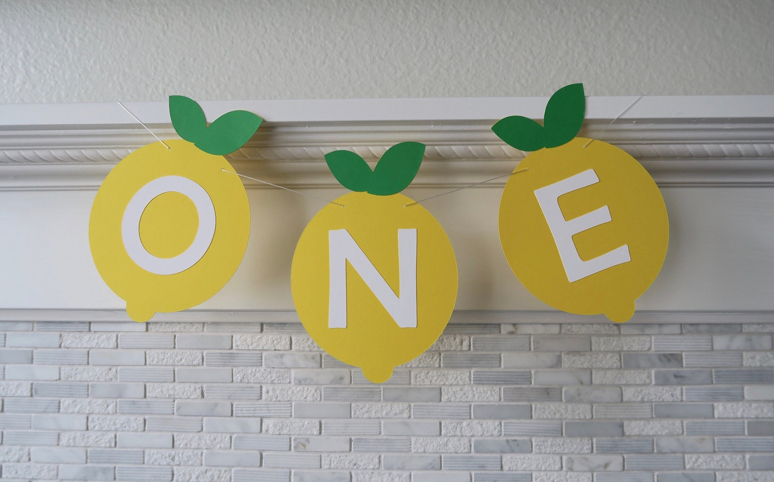 Lemon Cake Smash Banner Lemon Birthday First Birthday Cake - Etsy