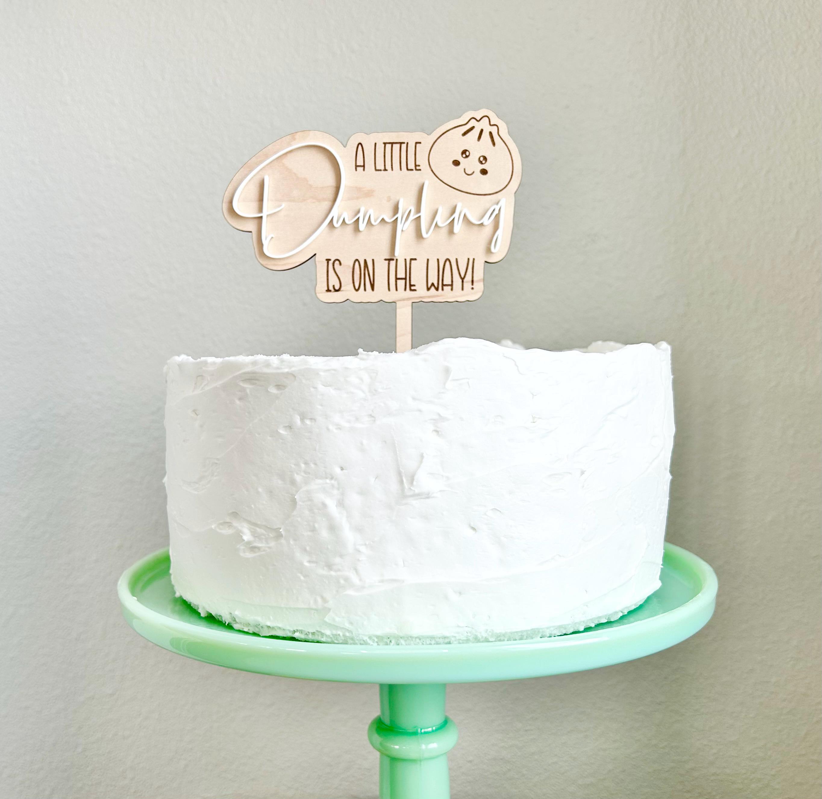 Little Dumpling Cake Topper - Bao Bun Baby Shower, Little Dumpling ...