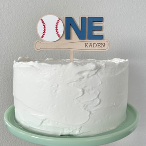 Baseball ONE Cake Topper, Baseball First Birthday, Personalized Cake ...