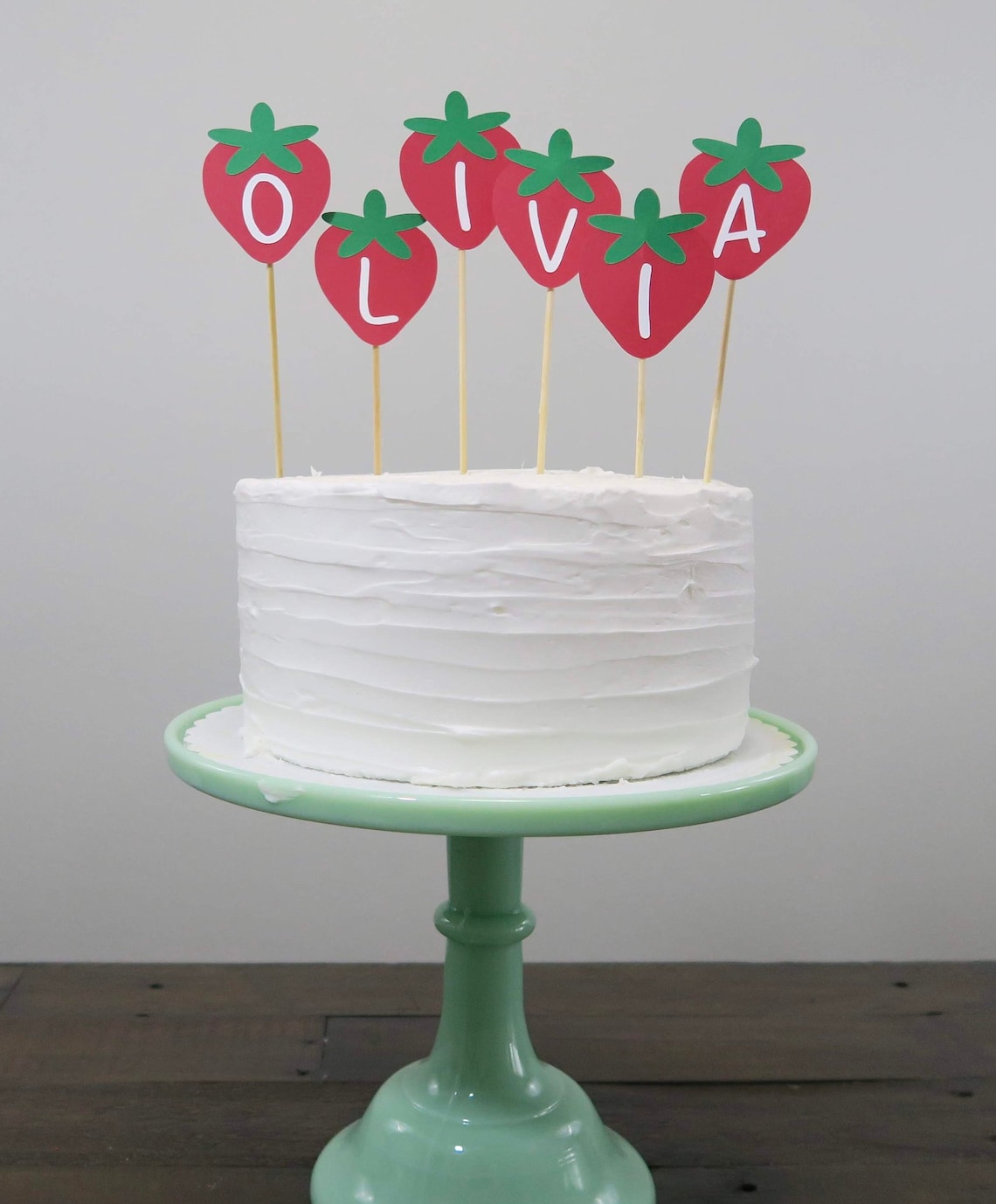Strawberry Cake Topper, Personalized Cake Topper, Strawberry Theme ...