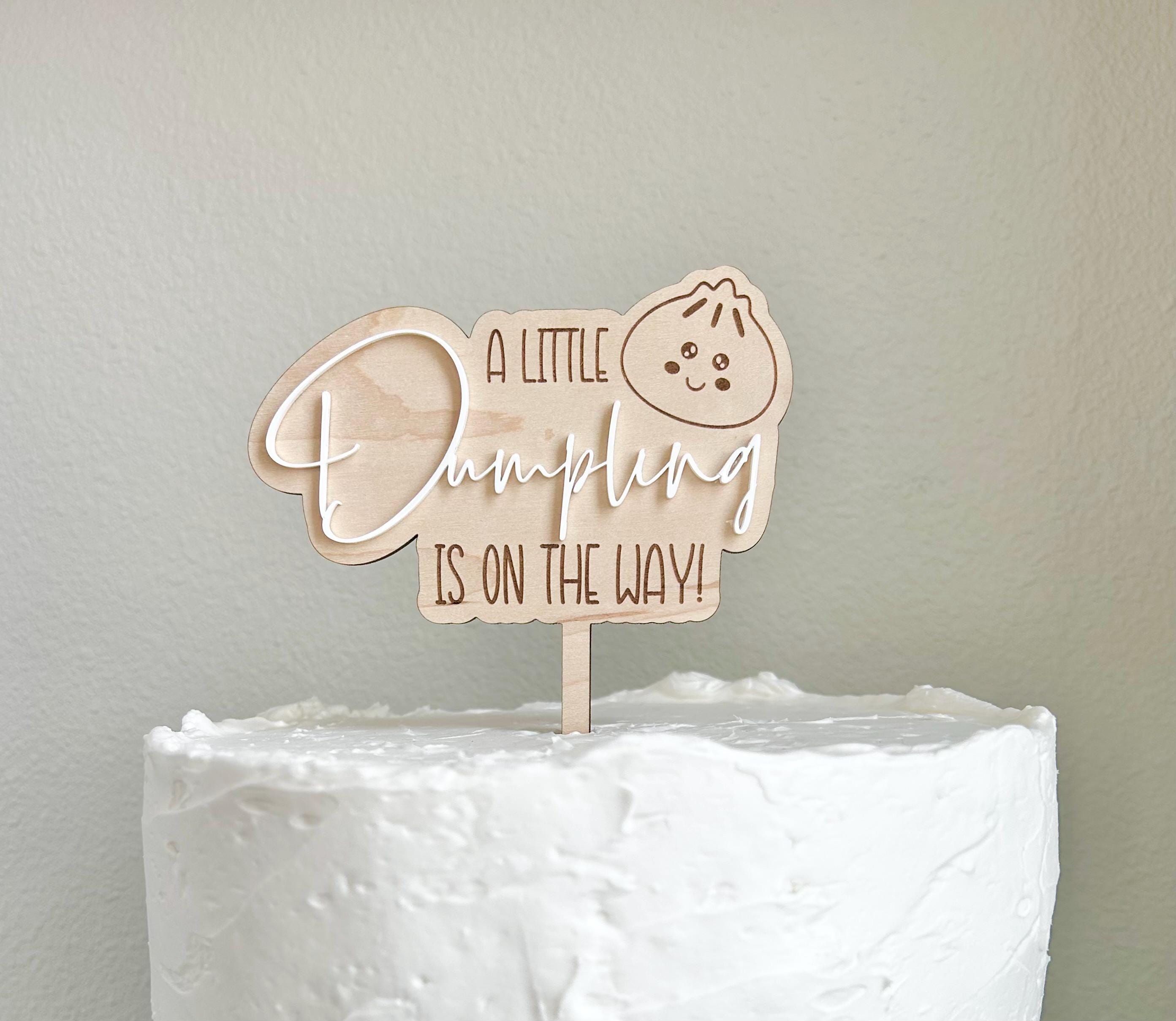 Little Dumpling Cake Topper - Bao Bun Baby Shower, Little Dumpling ...