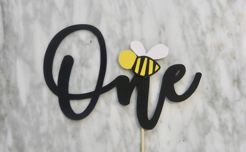 Bee ONE Cake Topper Bee First Birthday Beeday Party Decor - Etsy