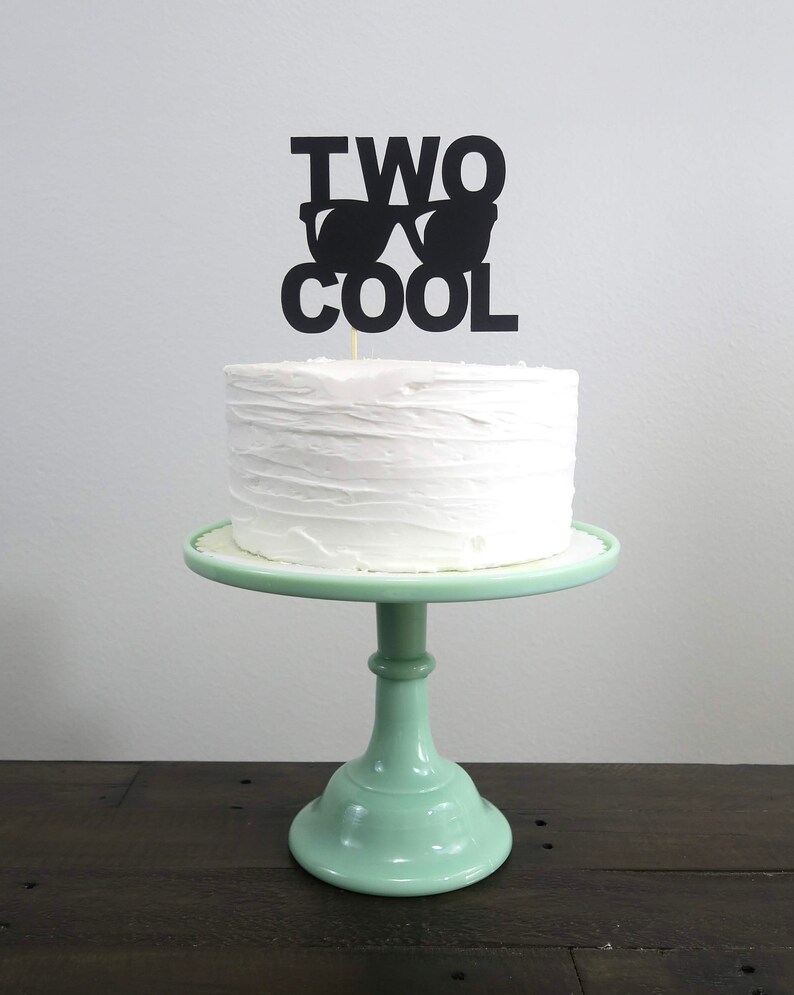 TWO Cool Cake Topper Two Cool Theme Second Birthday Theme | Etsy