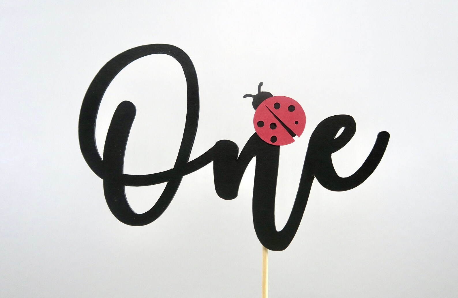 Lady Bug ONE Cake Topper - Girl First Birthday, Ladybug Birthday, First ...