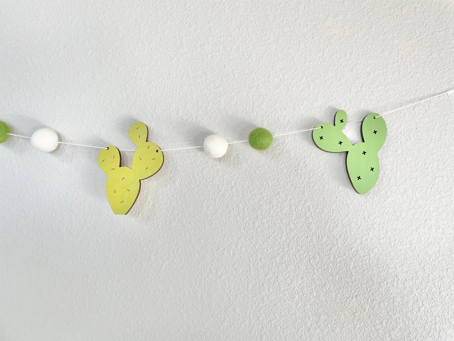 Cactus Wood Garland Cactus Party Decor Cactus Theme Decor - Etsy