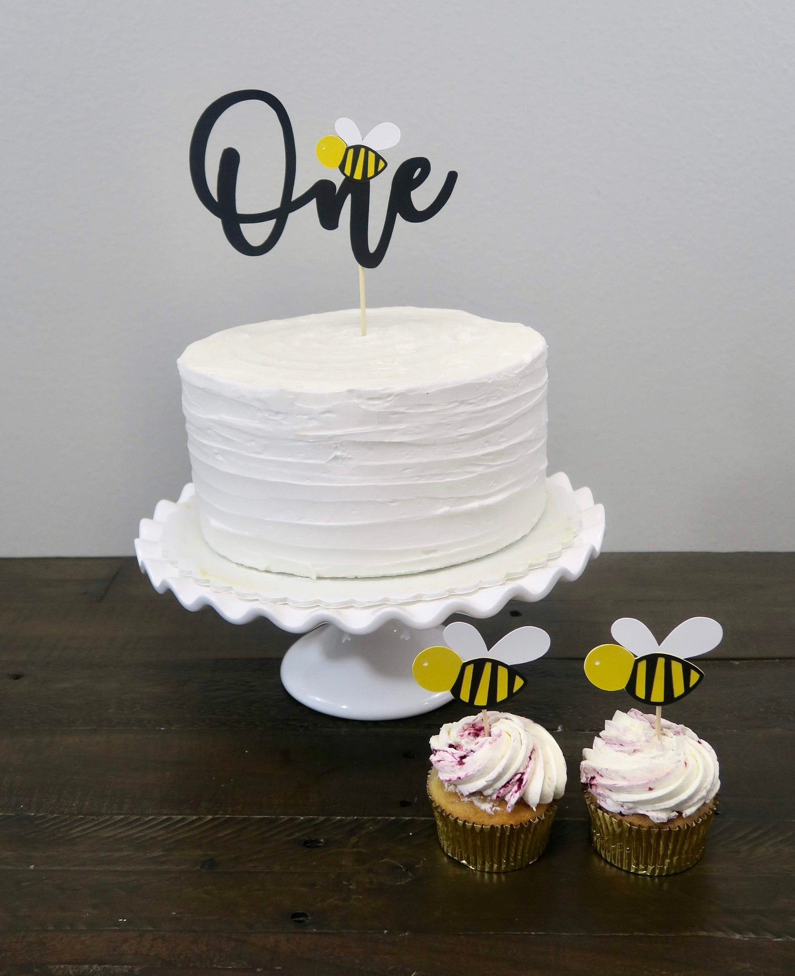 Bee ONE Cake Topper - Bee First Birthday, Beeday Party Decor - Etsy