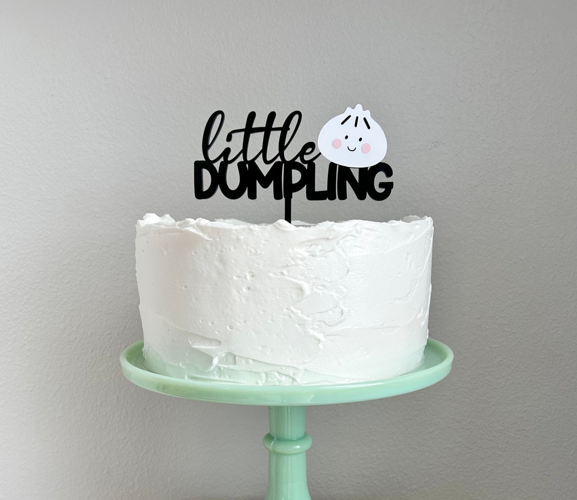 Little Dumpling Cake Topper: Bao Bun Baby Shower, Acrylic Topper - Etsy