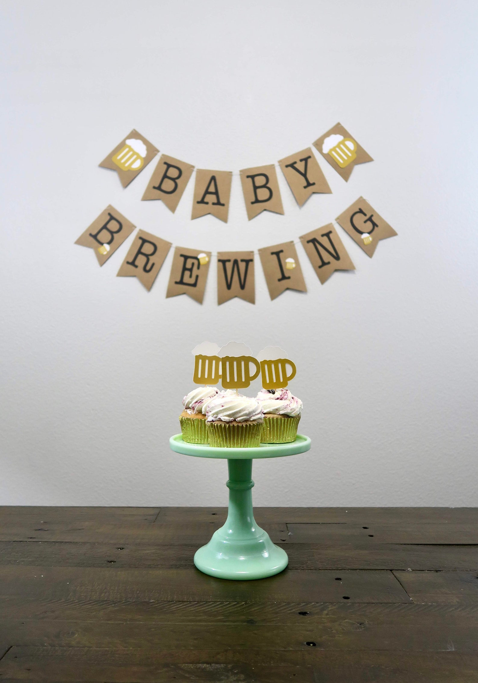 Baby Brewing Banner Beer Theme Baby Shower A Baby is - Etsy