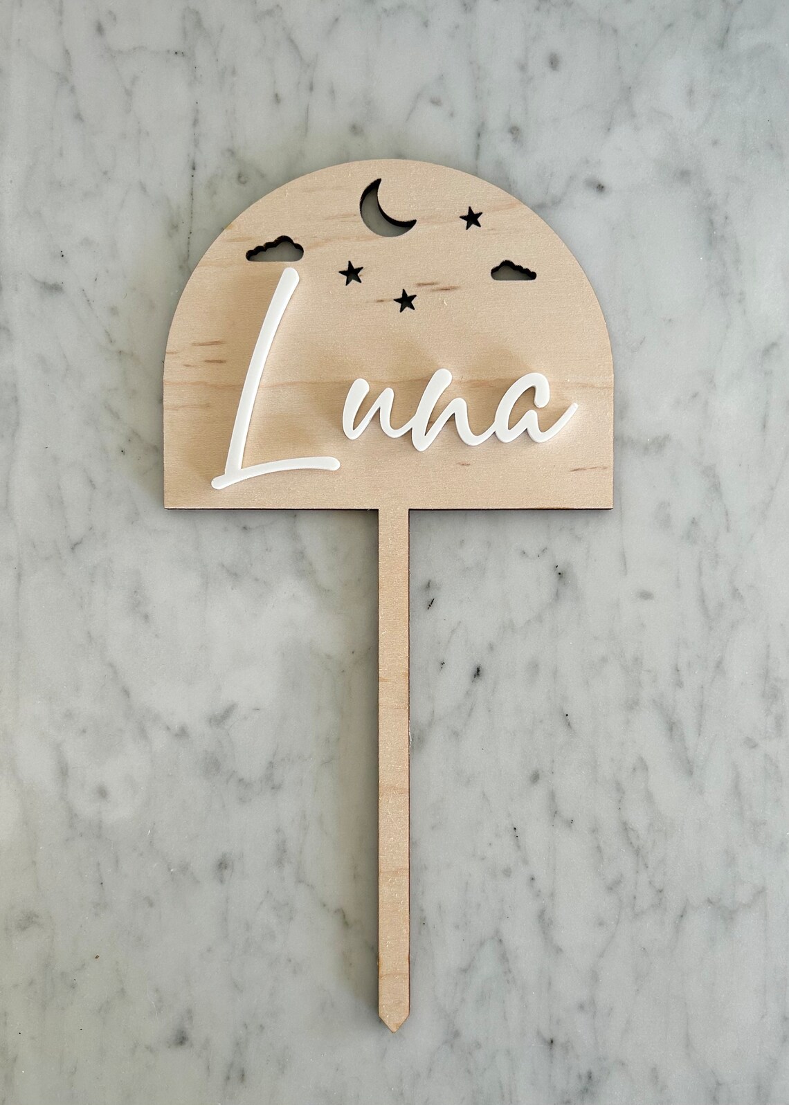 Personalized Moon Cake Topper - Two the Moon Topper, Custom Wood Cake ...