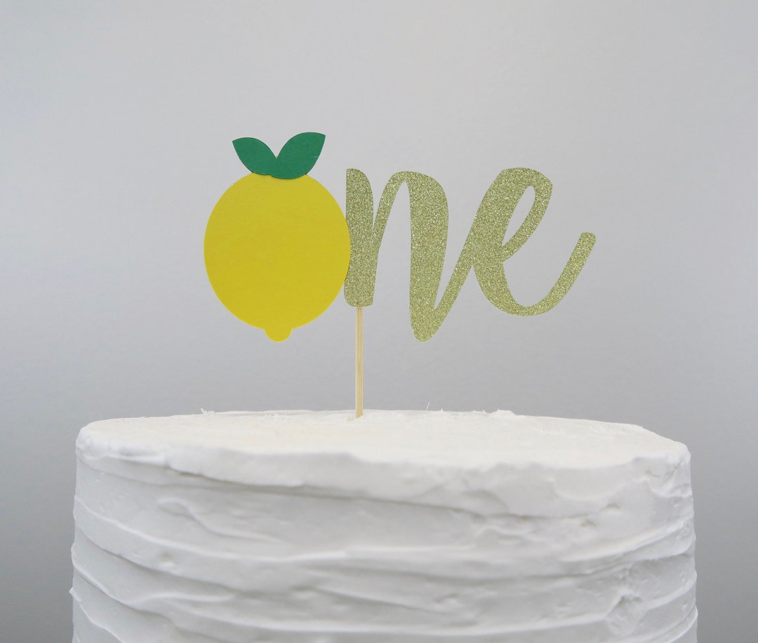 Lemon Cake Topper First Birthday Cake Lemon First Birthday - Etsy