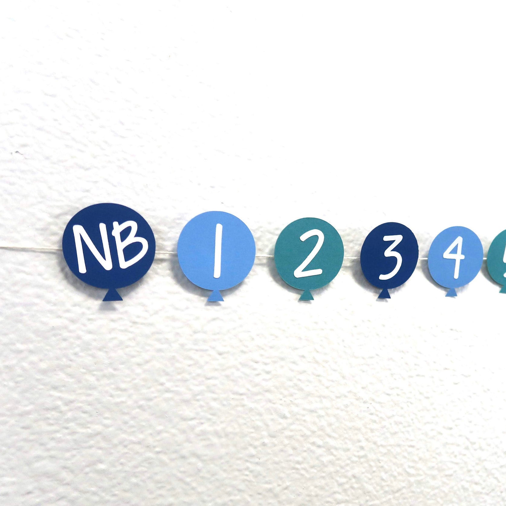 Balloon Monthly Photo Banner - Balloon Theme Birthday, Boy First ...
