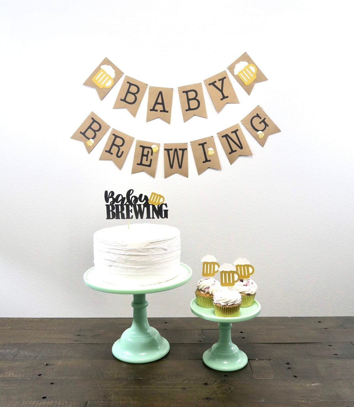 Baby Brewing Banner Beer Theme Baby Shower A Baby is - Etsy