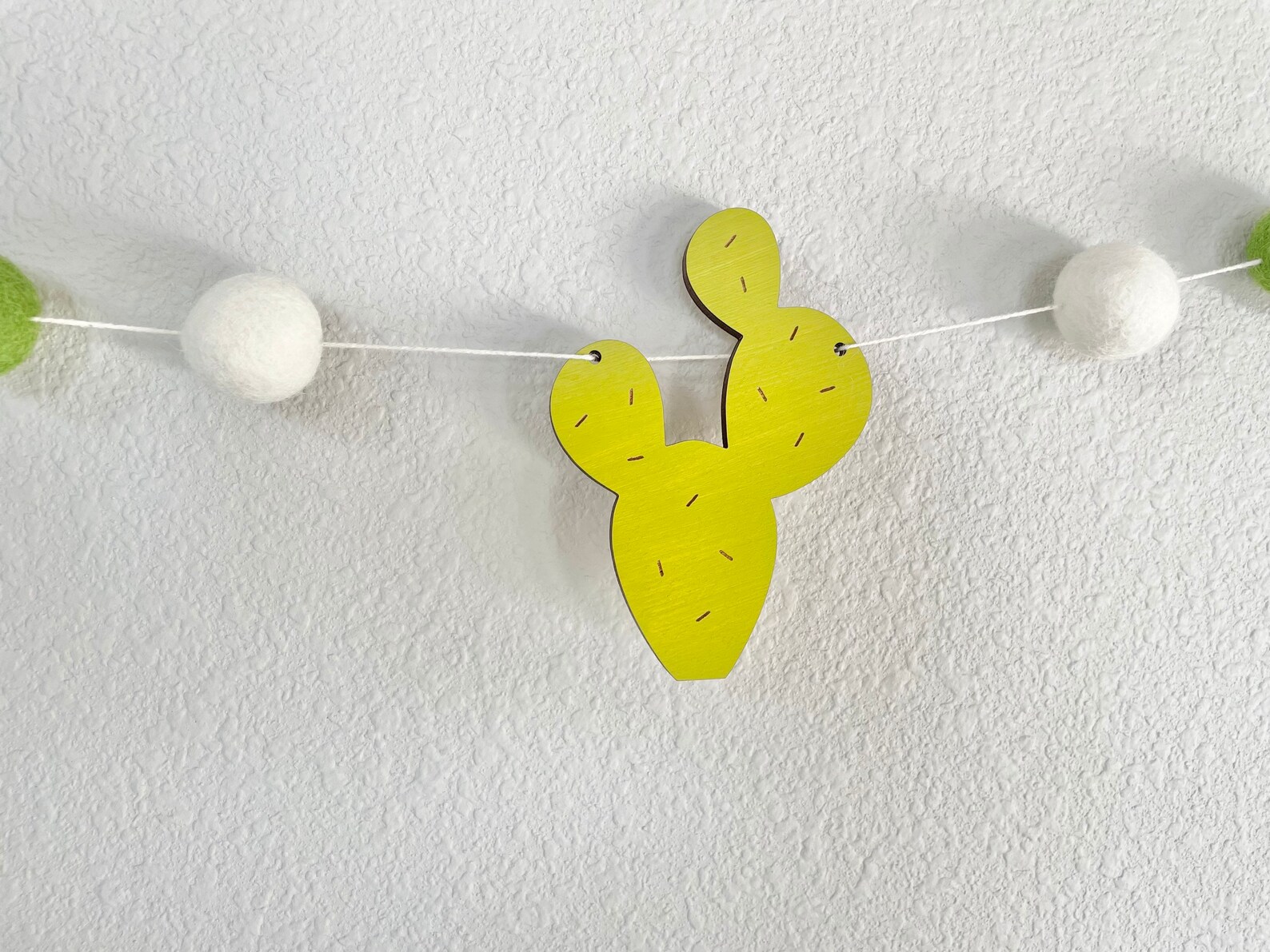 Cactus Wood Garland Cactus Party Decor Cactus Theme Decor | Etsy