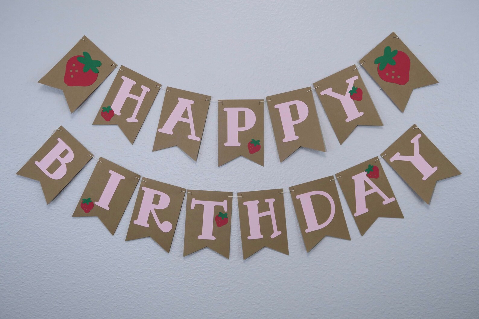 Strawberry Birthday Banner First Birthday Banner Strawberry | Etsy