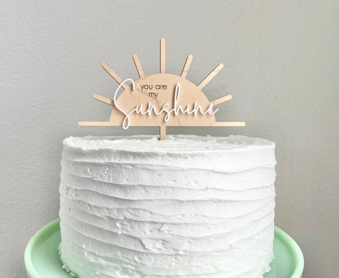Sunshine Cake Topper You Are My Sunshine Theme Sunshine | Etsy