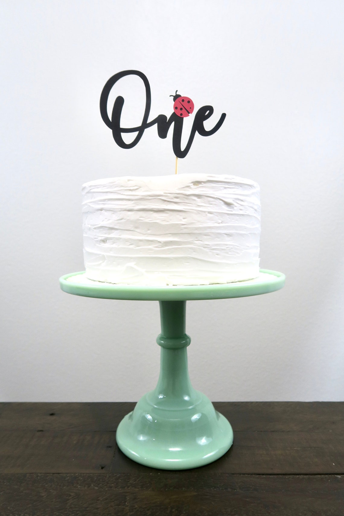 Lady Bug ONE Cake Topper - Girl First Birthday, Ladybug Birthday, First ...