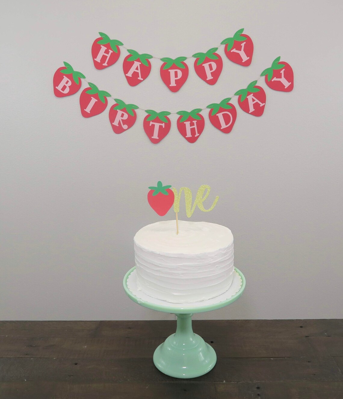 Strawberry Birthday Banner First Birthday Banner Strawberry | Etsy