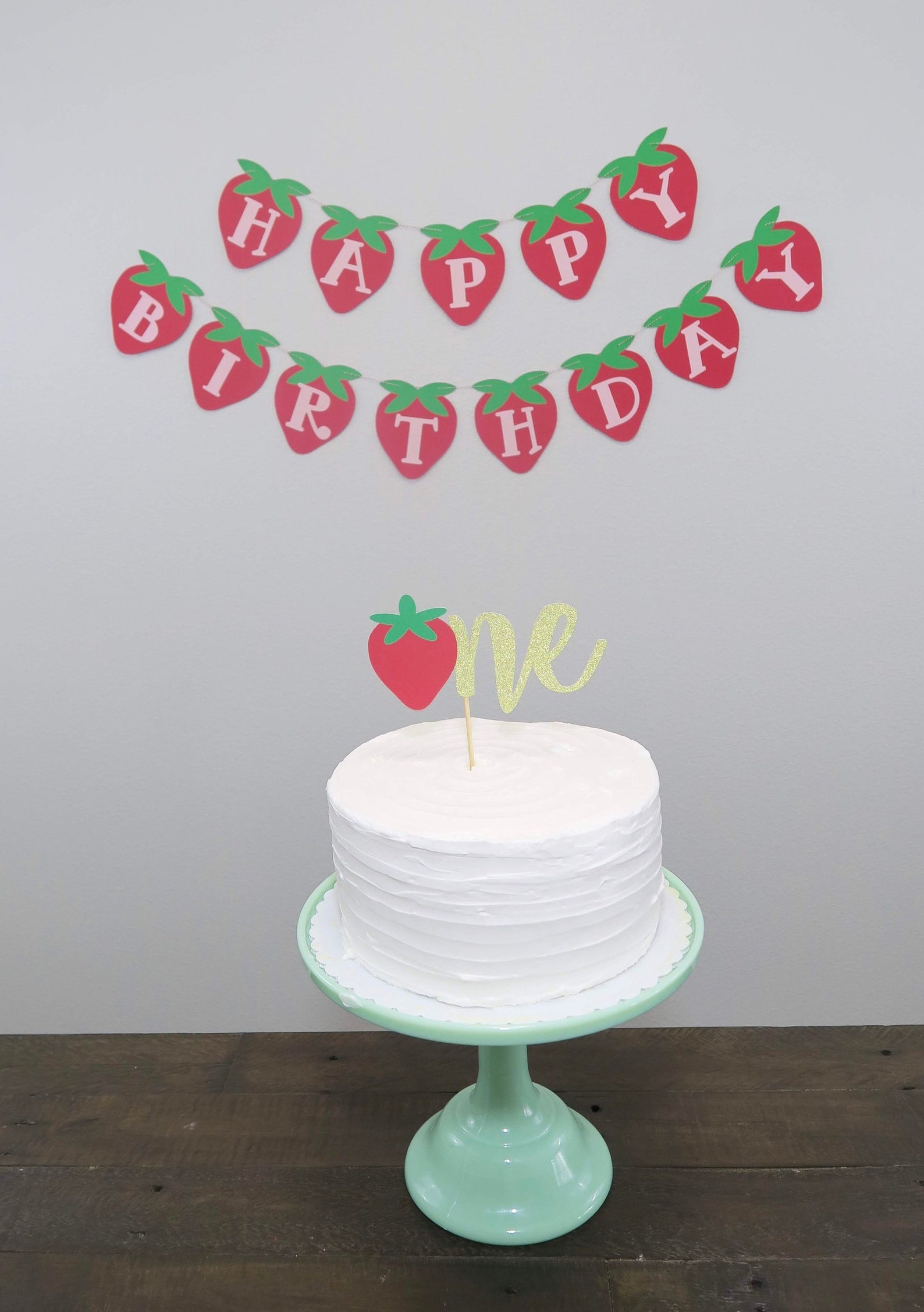 Strawberry Birthday Banner First Birthday Banner Strawberry | Etsy