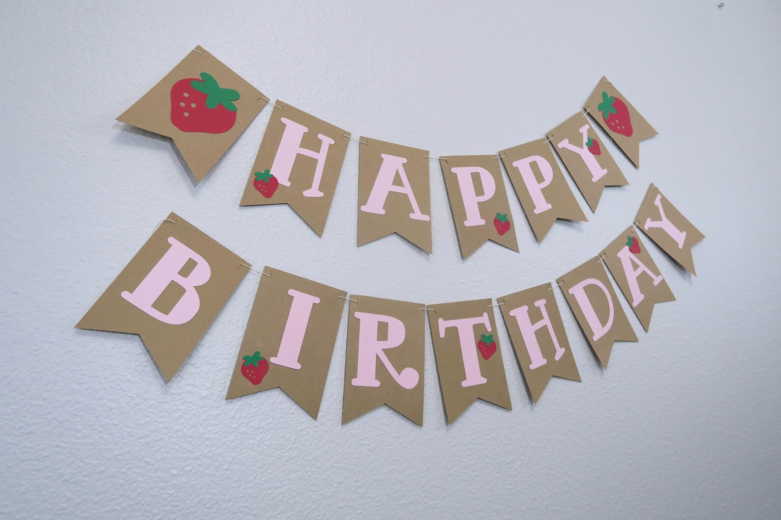 Strawberry Birthday Banner First Birthday Banner Strawberry | Etsy