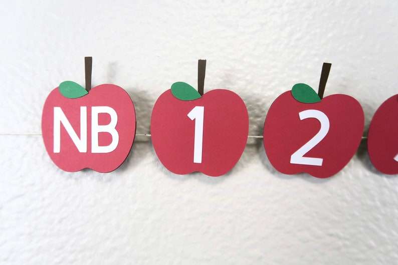 Apple Monthly Photo Banner - Apple First Birthday, Apple Milestone ...