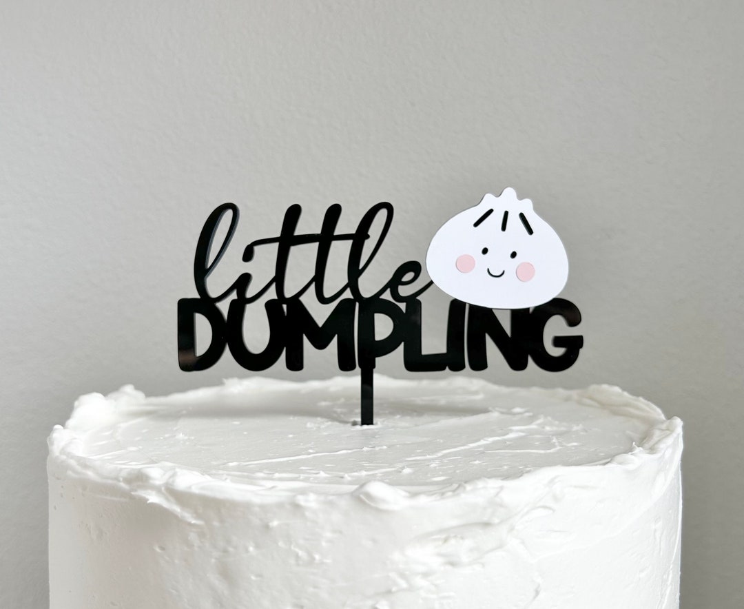 Little Dumpling Cake Topper: Bao Bun Baby Shower, Acrylic Topper - Etsy