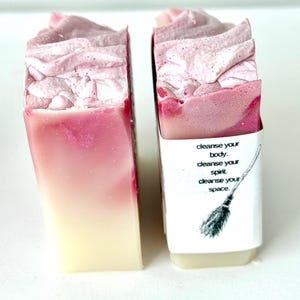 Rose Apple Handmade Soap, Fae Garden, Pink & White, Cold Process - Etsy