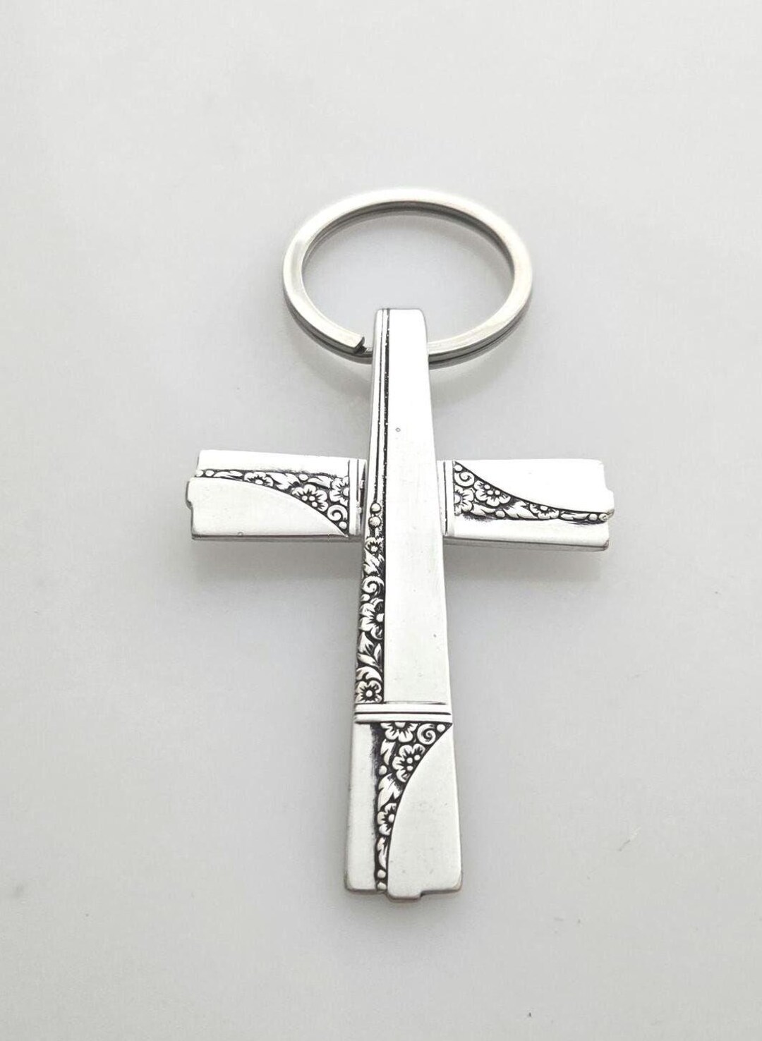 1939 Caprice Keychain Cross, Crucifix, Silverware Jewelry, Handmade ...