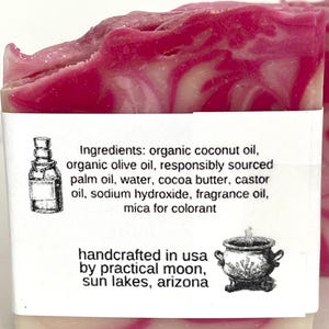 Rose Apple Handmade Soap, Fae Garden, Pink & White, Cold Process - Etsy