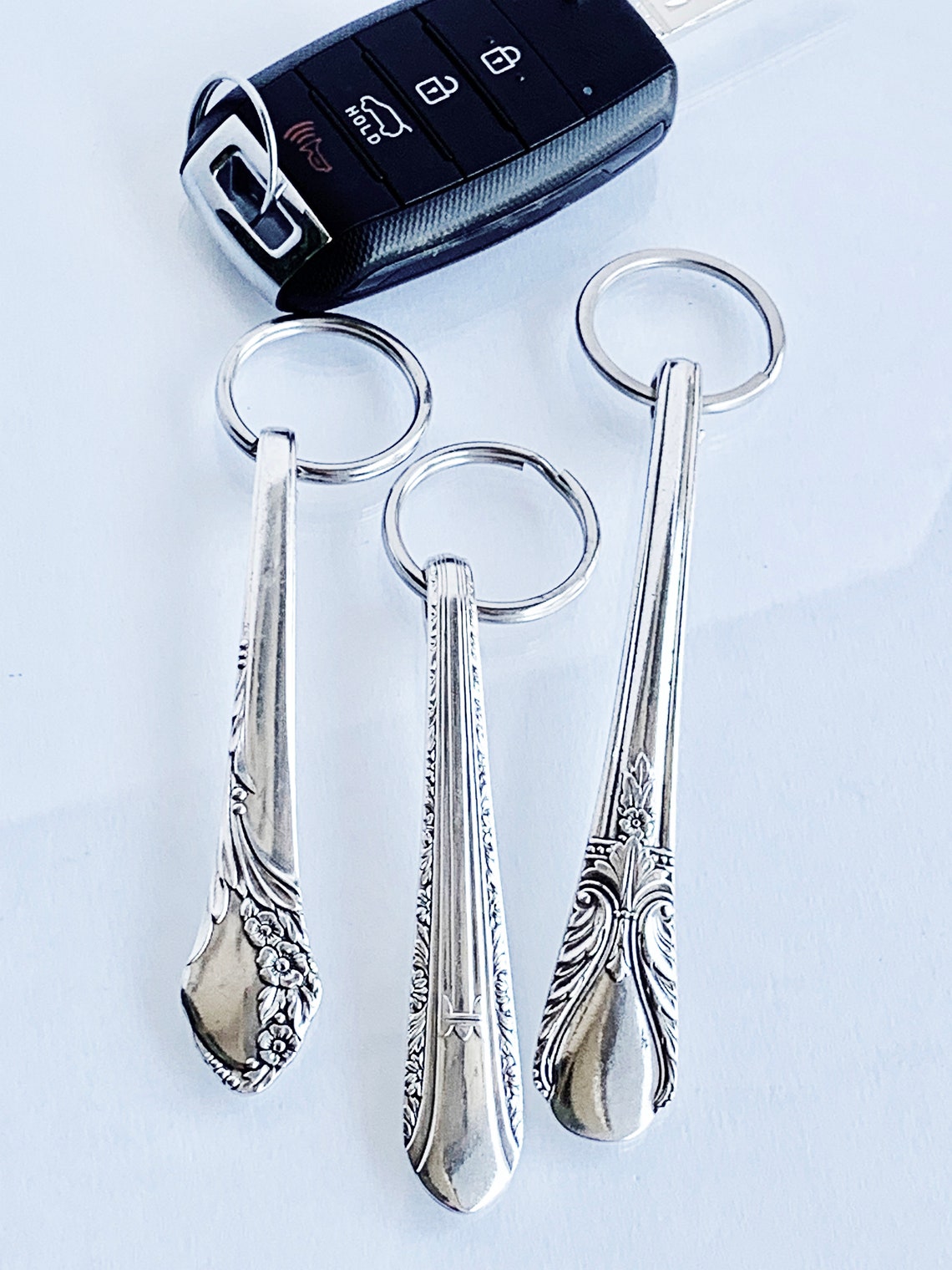 Sets of Vintage Silverware Keychains Recycled Flatware | Etsy