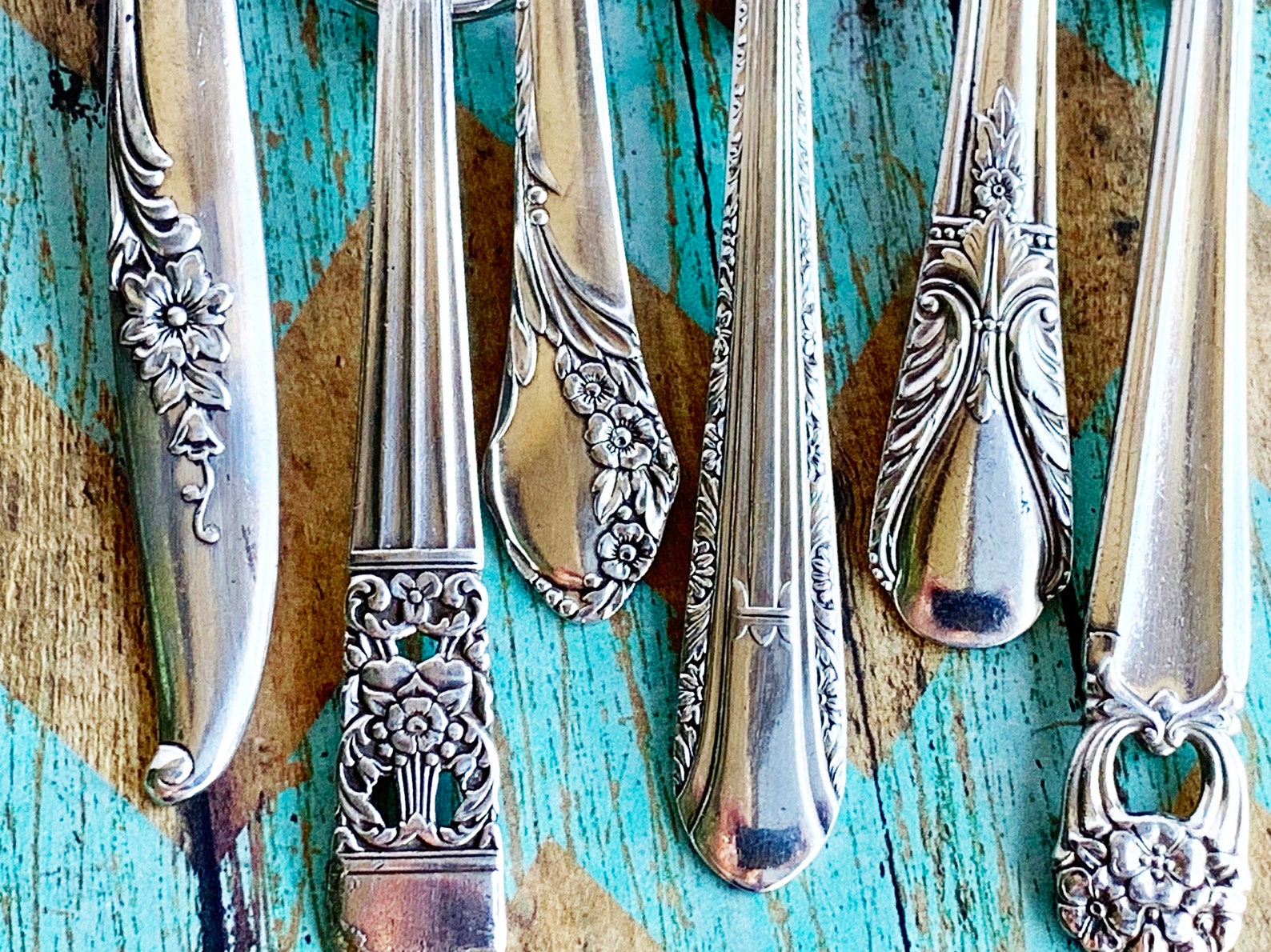Sets of Vintage Silverware Keychains, Recycled Flatware, Upcycled ...