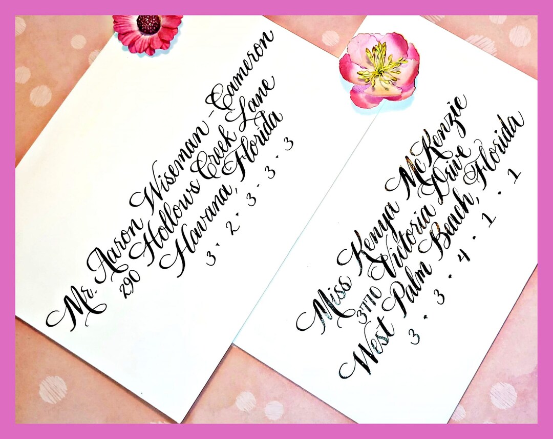 Fancy and Luxurious Envelope Addressing for Weddings and All - Etsy