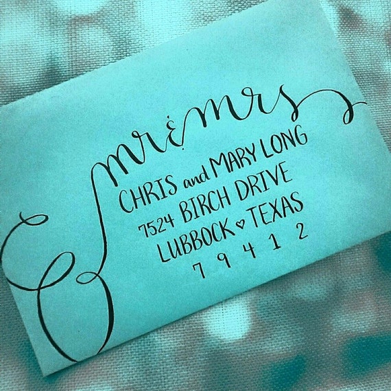 Unique Envelope Calligraphy