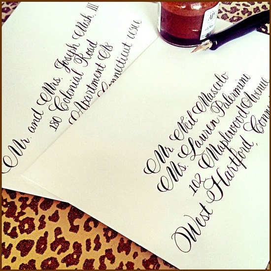 Beautiful Custom Calligraphy Wedding Invitation. - Etsy