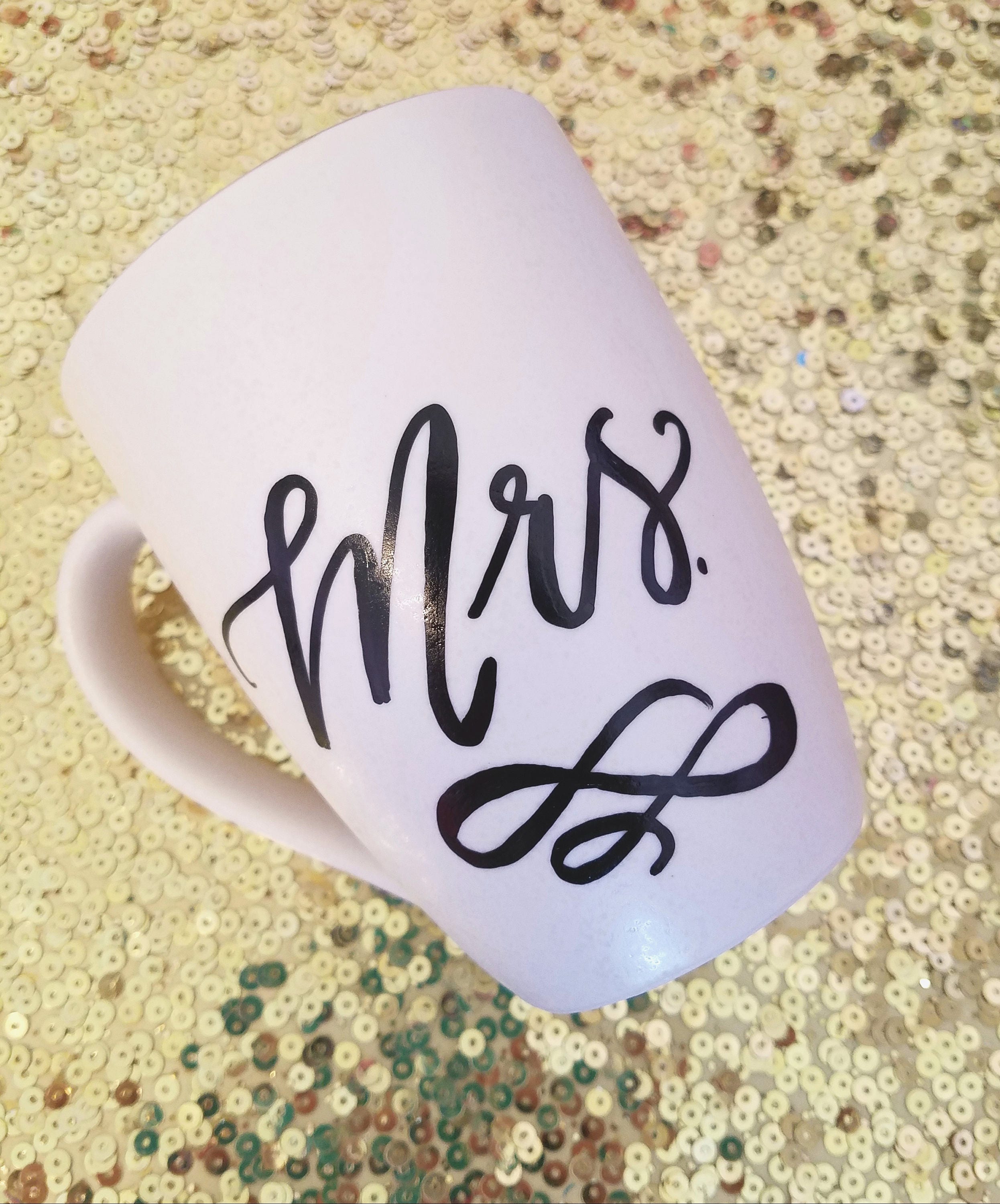 Custom Calligraphy Coffee Mug Ceramic White or Black Coffee - Etsy