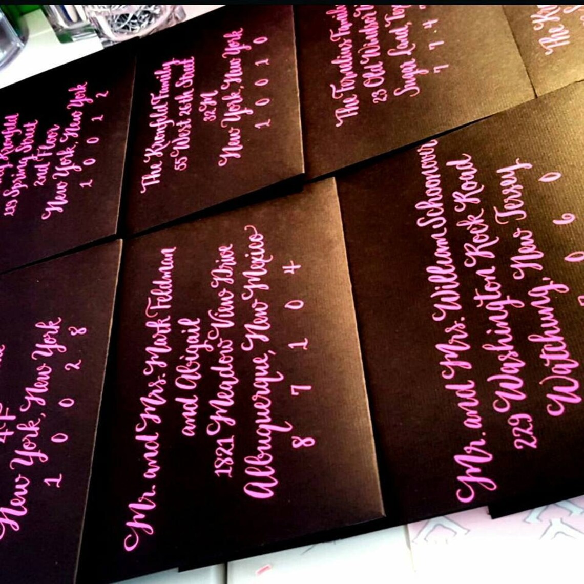 Modern and Fun Envelope Addressing for Weddings and Other - Etsy