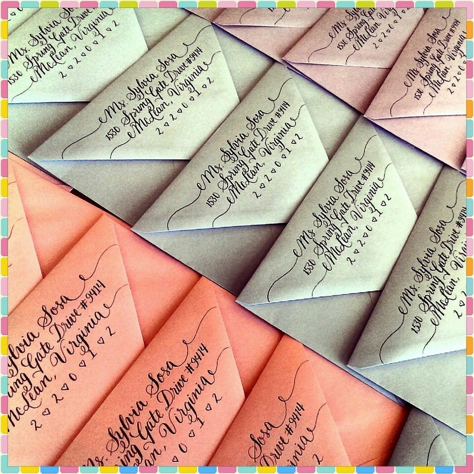Modern and Whimsical Envelope Addressing for Weddings and Other ...