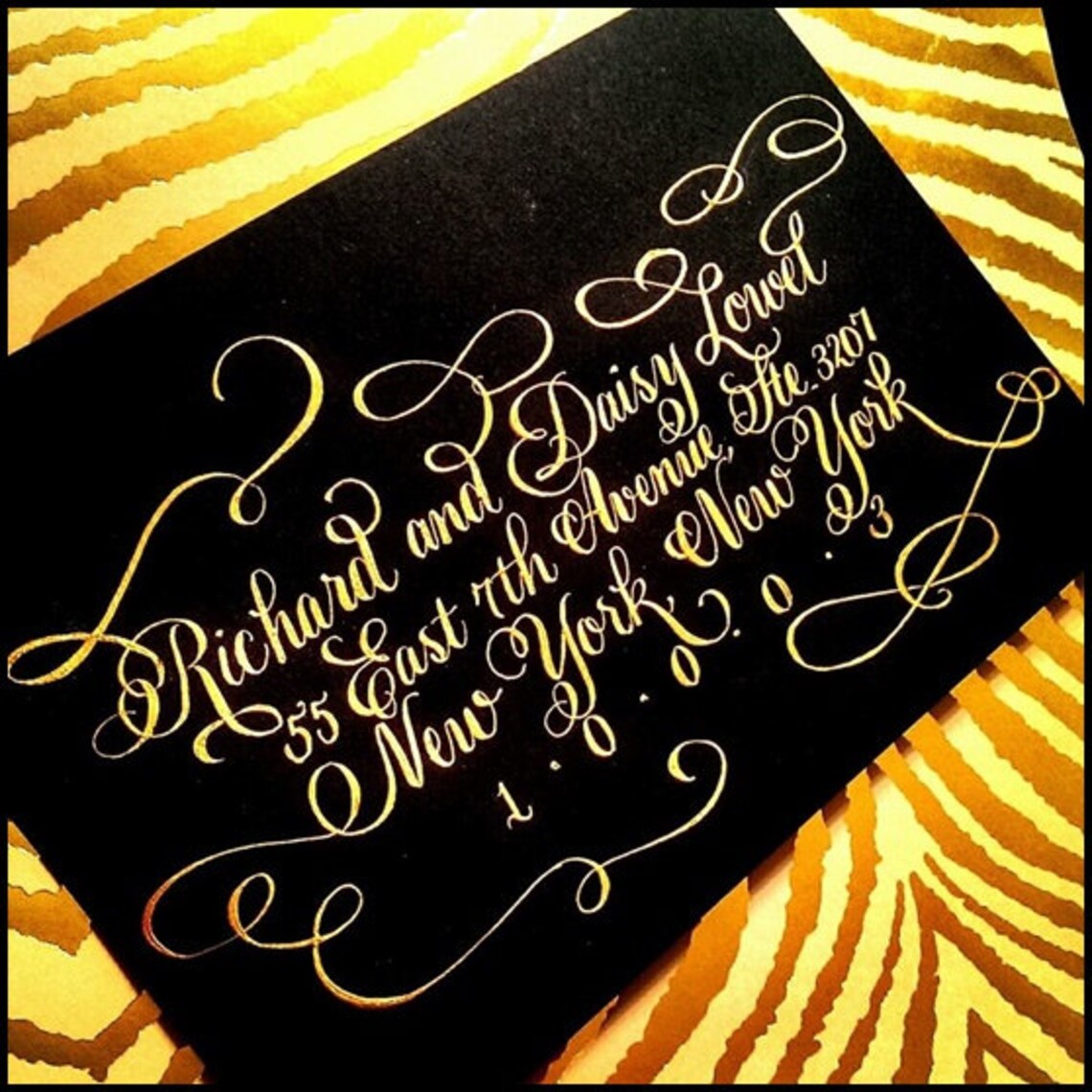 Extreme Flourish Calligraphy Envelope Addressing for Weddings and Other ...