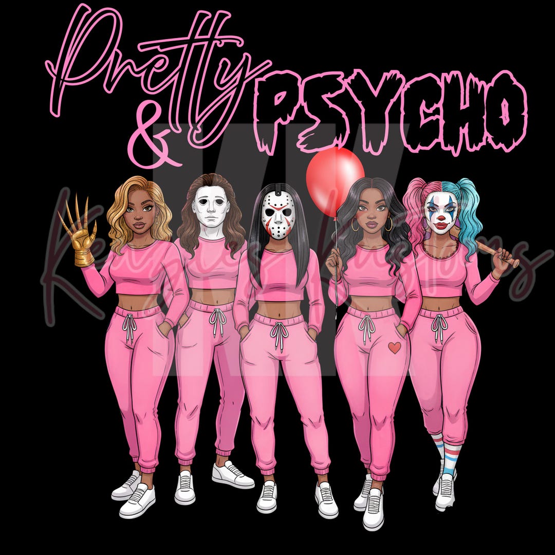 Pretty & Psycho Digital Download | Pink Horror Squad Clipart ...